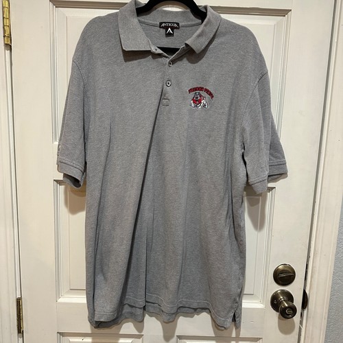 Fresno State Bulldogs Polo Shirt Men XXL Solid Gray Short Sleeve ...