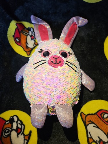 Sparkle Pets Bella the Bunny Rabbit Sequined Stuffed Animal, 6 inch ...
