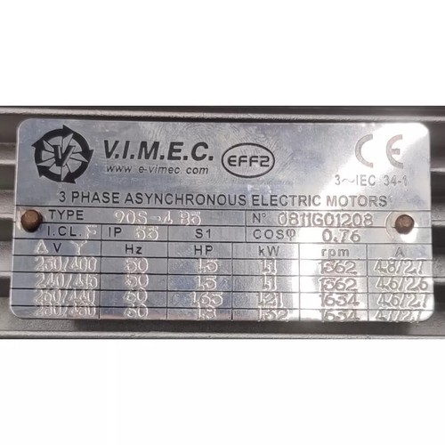 Vimec Motor 90s-4 b5 230v 380v 1,1kw | eBay