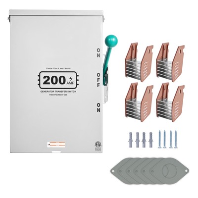 200A Generator Transfer Switch 48000W Manual Transfer Switch 120/240V ...