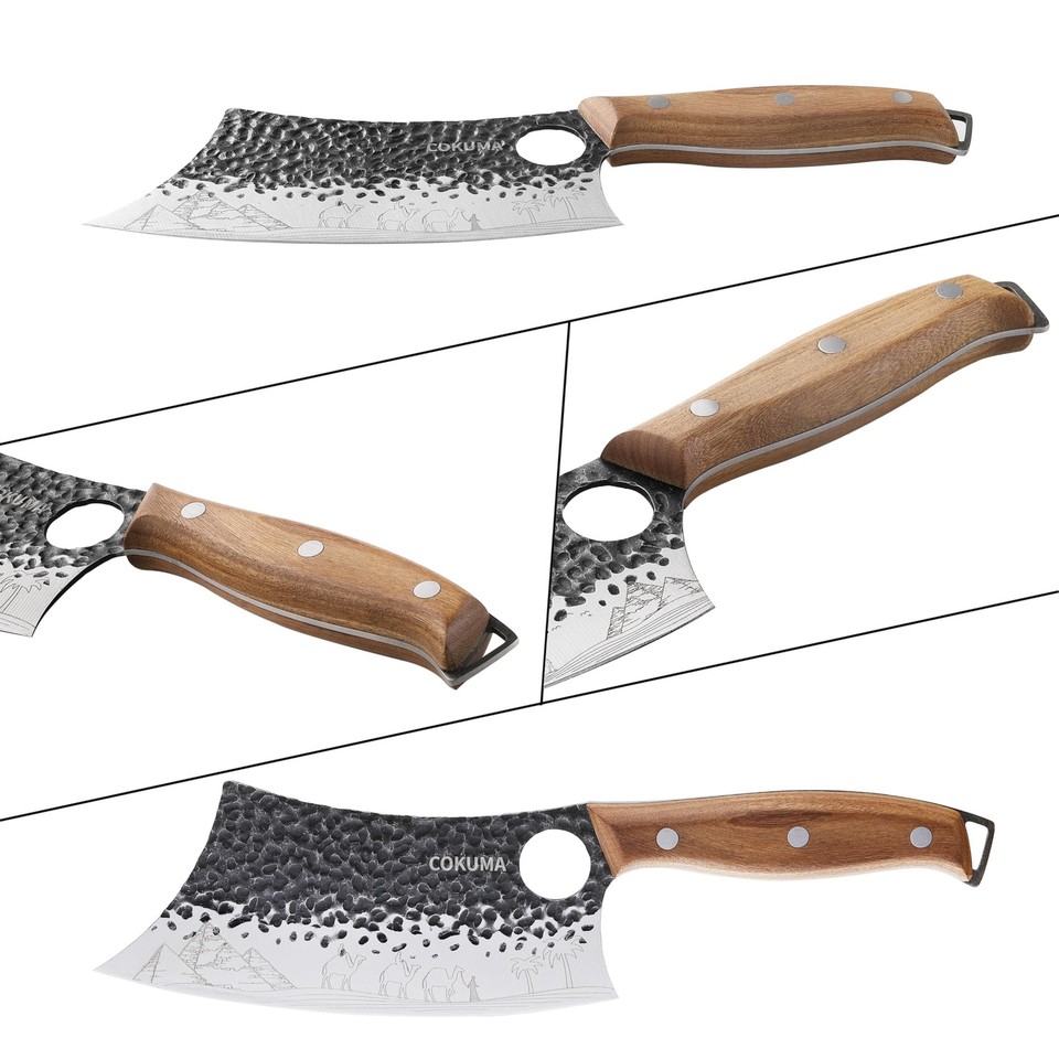 Butcher Knife Set, Serbian Chef Knife, Meat Cleaver and Viking Knife ...