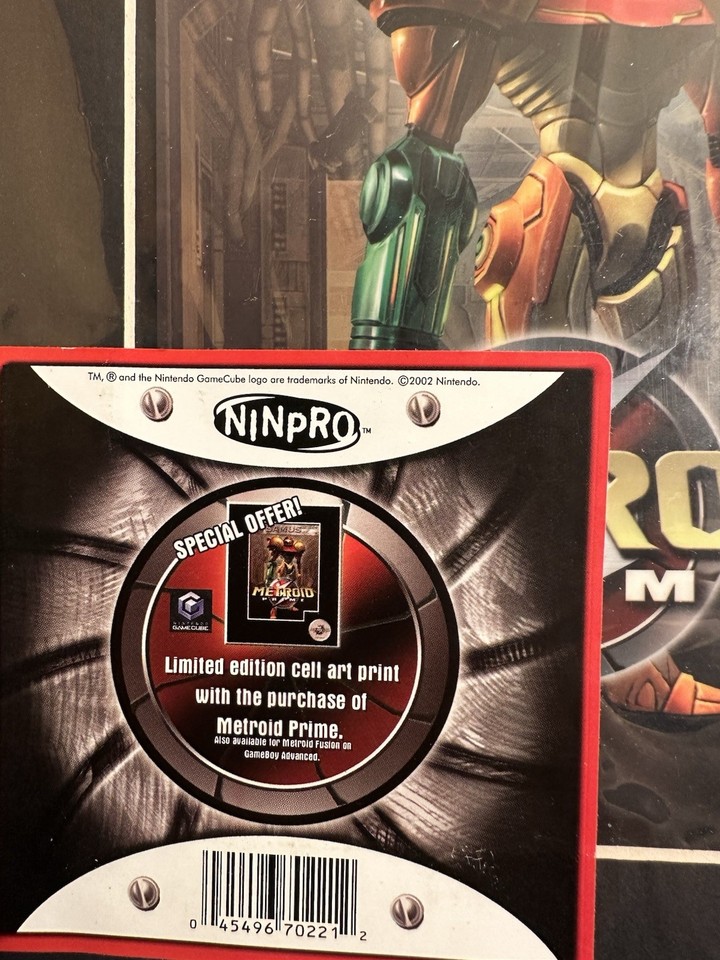 Metroid Prime Limited Edition Cell Art Samus Nintendo GameCube COA ...