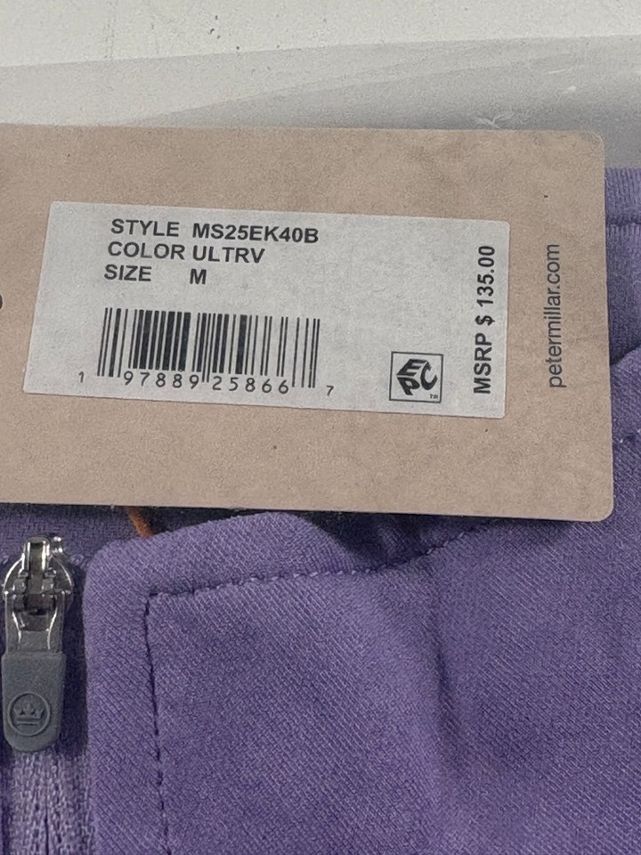 Peter Millar Perth Melange Performance Quarter Zip Color: Ultra Violet ...