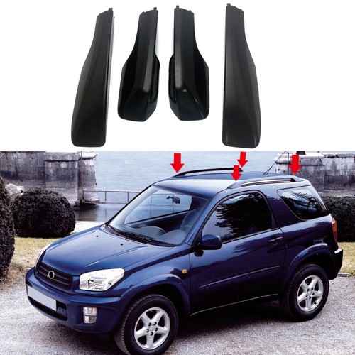 Black Car Roof Rack Bar End Cover Shell Replace For Toyota RAV4 XA20 ...