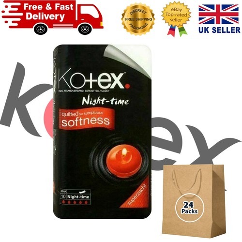 Kotex Maxi Night Time 10 Pads Quilted Sanitary Pads Pack 24 ...
