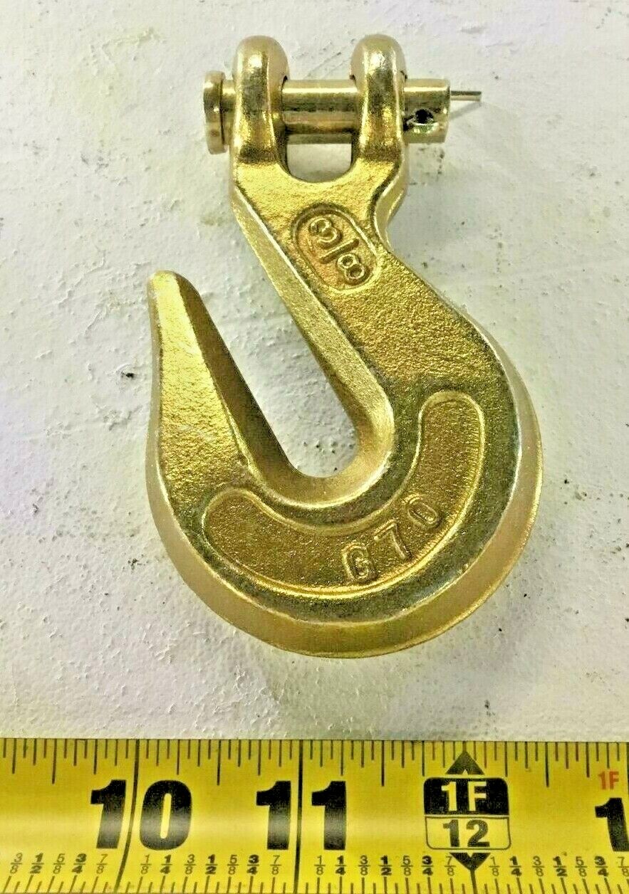 4) 3/8 chian hook CHAIN END CLEVIS 3/8" GRAB HOOK LOGGING TOWING ...