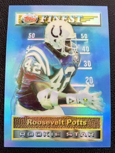 1994 Topps Finest Rookie Star Roosevelt Potts #220 Rookie Football Card ...