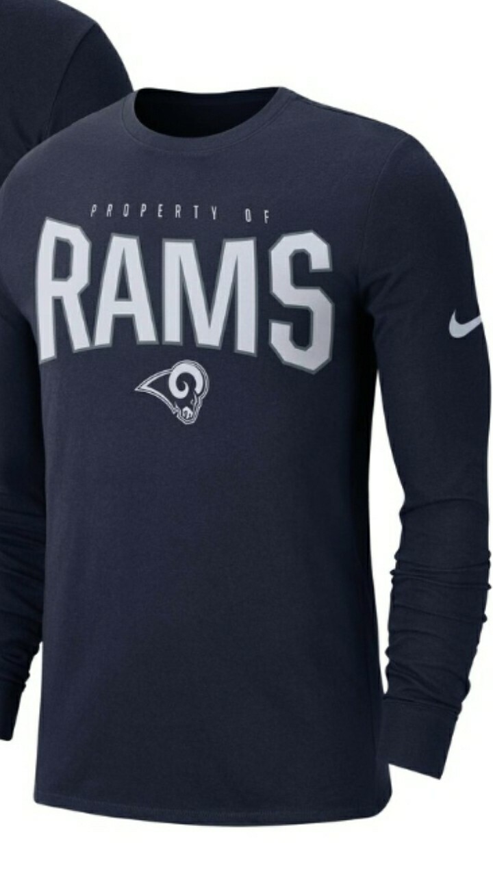 NWT Los Angeles Rams Official Nike Dri-Fit Cotton Property of Shirt ...
