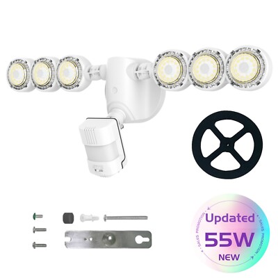 SANSI 55W Motion Sensor Outdoor Lights 7000LM Super Bright LED Security ...