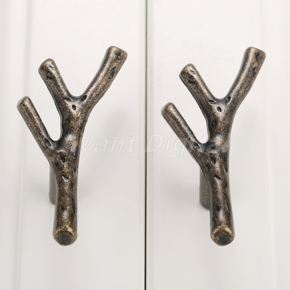 Twig Furniture Cabinet Knobs Retro Tree Branch Drawer Wardrobe Door ...