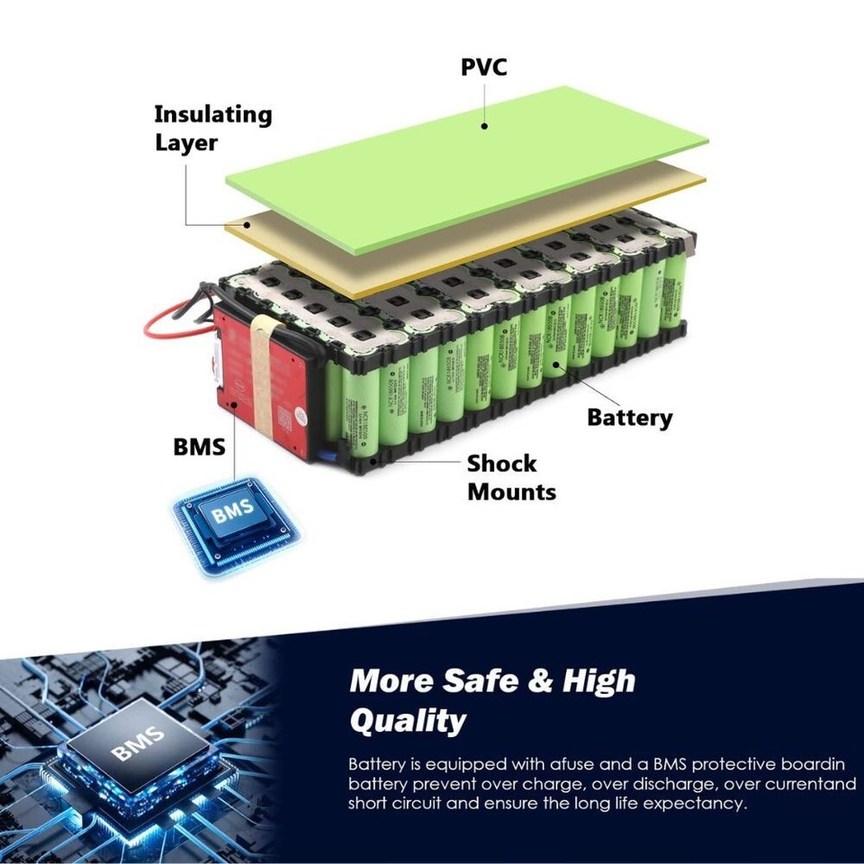 48v 20ah battery 48V 1000W Battery pack with charger with BMS | eBay
