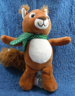 *2306* Kinder – Brown Squirrel with green scarf - plush – Ferrero ...