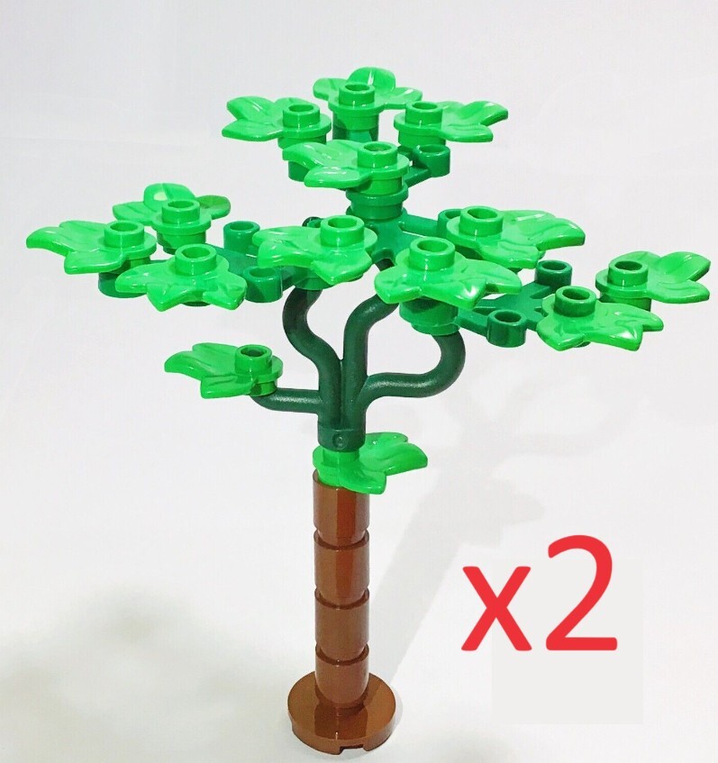 LEGO Leafy Trees 2 Sets MOC/Bushes /Leaves/palm Flowers 50 Pieces ...