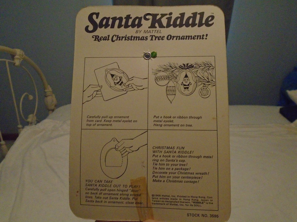 Liddle Kiddles SANTA CLAUS DOLL Christmas Ornament 1968 Mattel Vintage ...