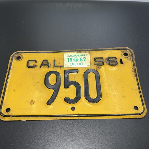 vtg 1956 california motorcycle license plate | eBay
