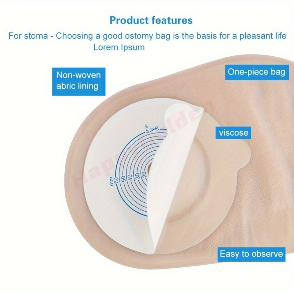 20Pcs Colostomy Bag with Closure, Ostomy Supplies, One-Piece Ostomy ...