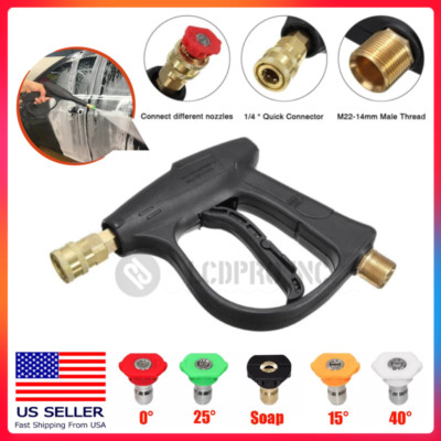 High Pressure 3000PSI Car Power Washer Gun Spray Wand Lance Nozzle and ...