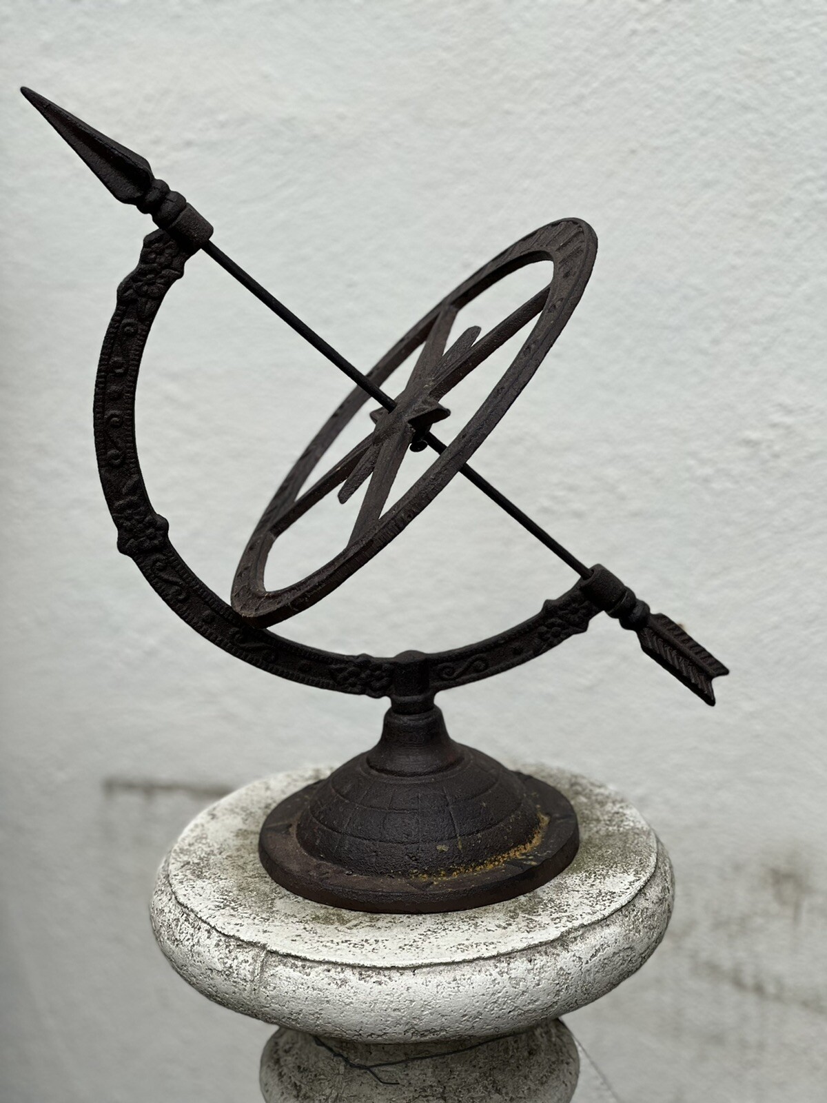 Sundial Armillary Small cast iron Garden indoor Armillary sundial ...