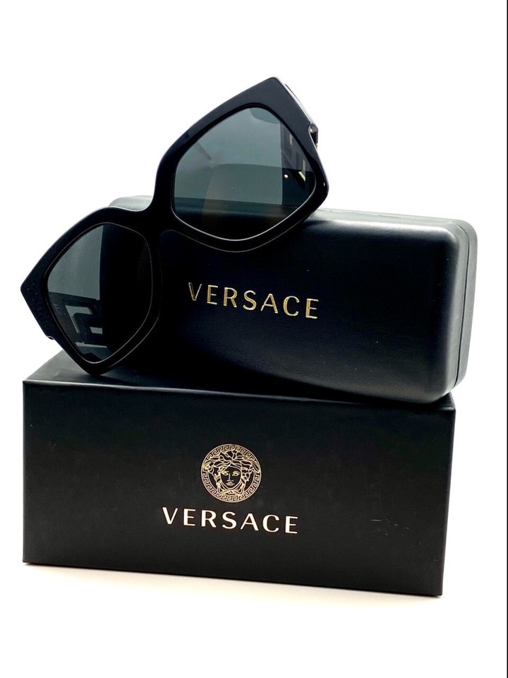 Versace VE4402 GB1/87 Black/Dark Gray Full-Rim Rectangle Women's ...