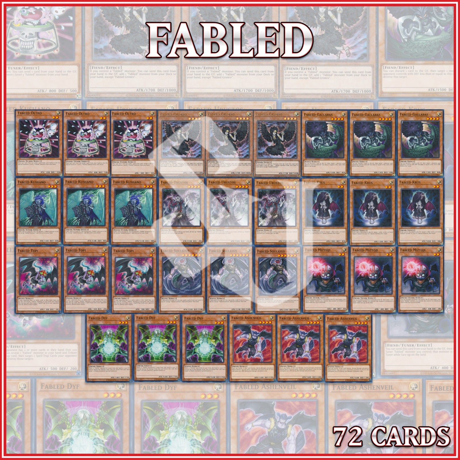FABLED DECK 72 Ragin Unicore Kudabbi Leviathan Valkyrus Gallabas HAC1 ...