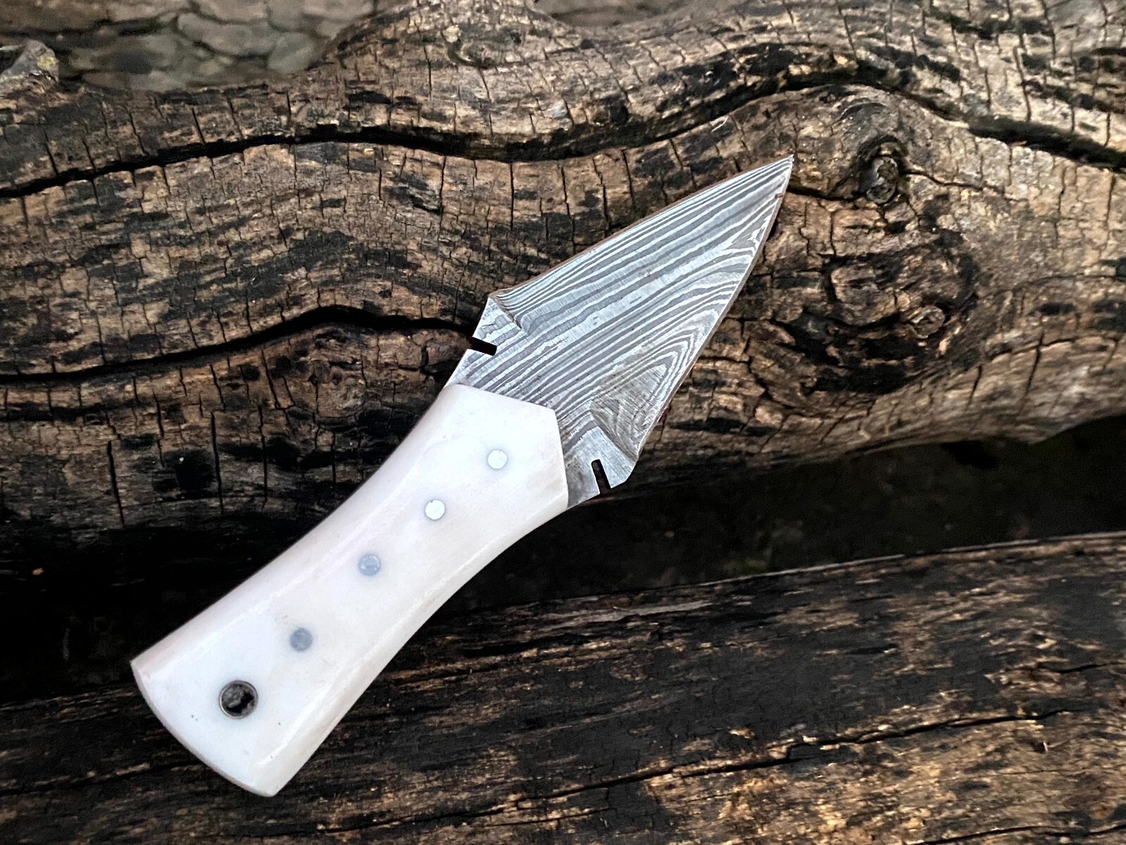SHARDBLADE Custom Handmade Damscus Steel Mini Neck Knife W/SHEATH | eBay