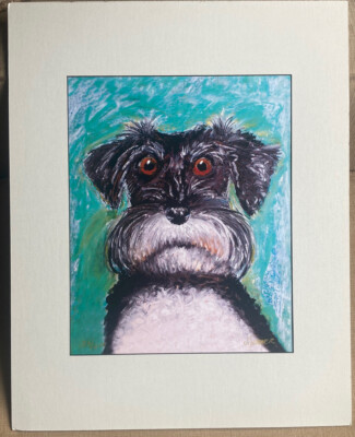 RARE “Gemstone” Schnauzer Terrier Dog Art Print John Sumner Signed Ltd ...