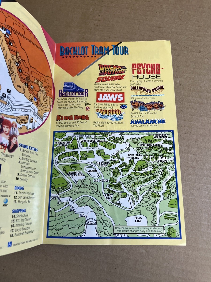 Universal Studios Hollywood Backlot Map Universal Studios Hollywood