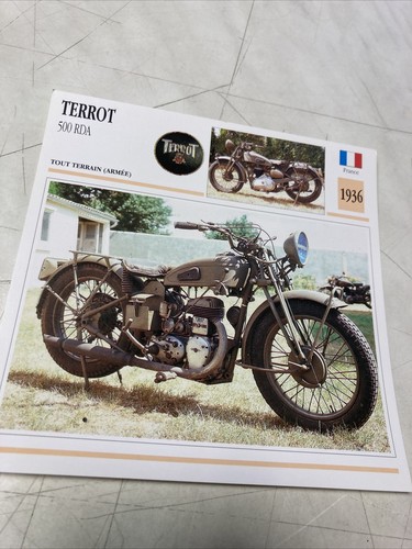 Terrot 500 RDA 1936 Collectible Motorcycle Map Atlas France | eBay