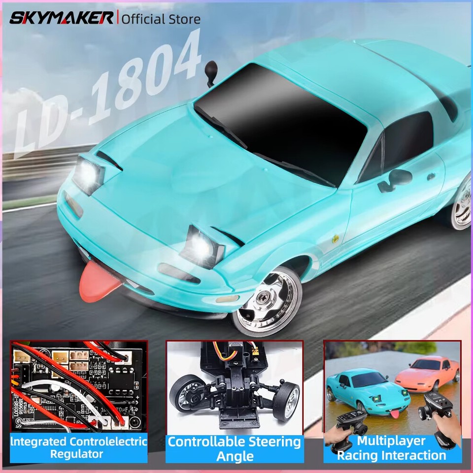 1/18 Model 2.4G 2WD ESP Gyroscope Full Scale Controlled Model RC Drift ...