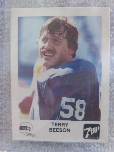 1979 Terry Beeson Seahawks Police Football Trading Card 7Up logo ...