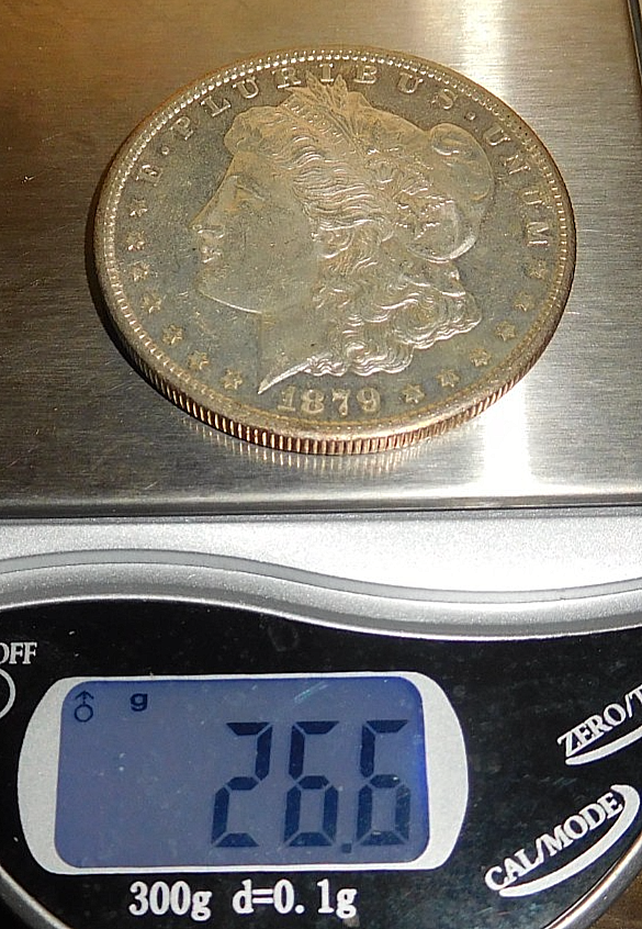 1879 S GENUINE Coin Morgan Original Silver Dollar BU Semi Proof Like Lt ...