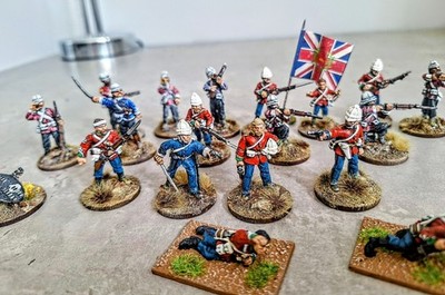 28mm British Colonial Infantry. 16 Infantry. And Four Markers | eBay UK