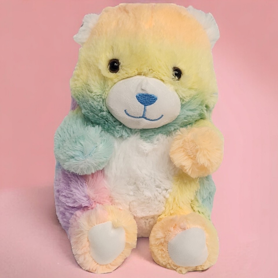 Goffa Multicolor Pastel Bear Plush 10" Stuffed Animal Soft | eBay