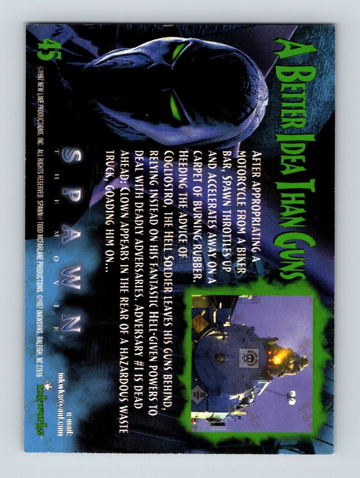 Spawn Movie Card - A Better Idea Than Guns 45 - Inkworks 1997 | eBay