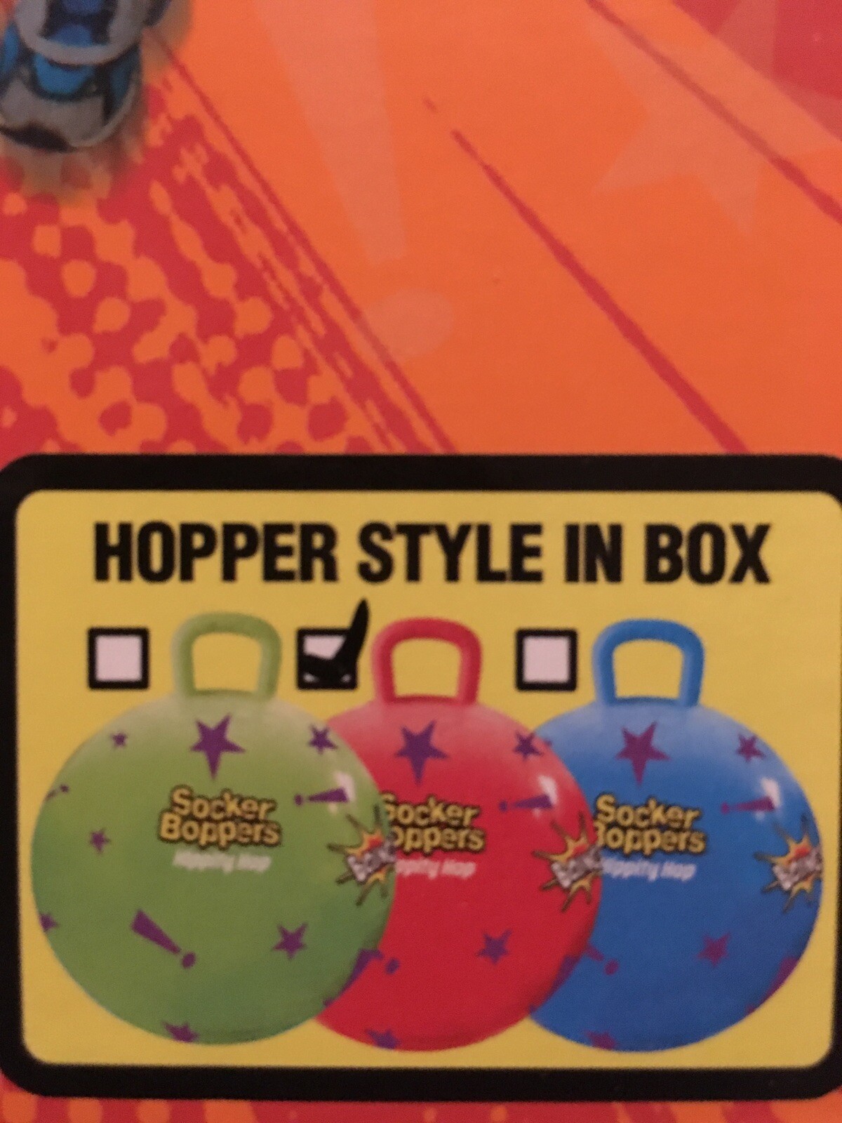 SOCKER BOPPERS Hippity Hop Kids Bouncy Ball with Handle 15" RED NEW ...