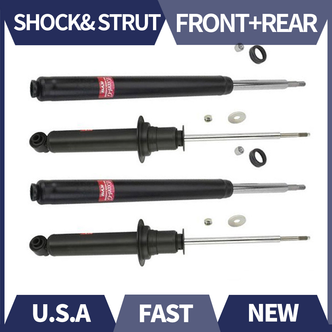 KYB Set of 4 STRUTS SHOCKS Set Kit Fits 1993 93 94 1994 BMW E32 740I ...