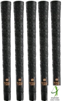Royal Grip V Sand Wrap Golf Grips Standard Core .600" Round Black-Set 5 ...