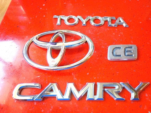 97 98 99 00 01 TOYOTA CAMRY CE REAR EMBLEM CHROME TRUNK BADGE OEM SET ...