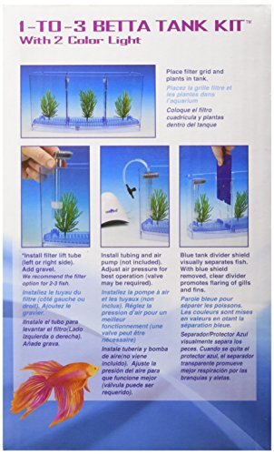 Deluxe Triple Betta Bow Aquarium Tank - includes Under Gravel 3 ...