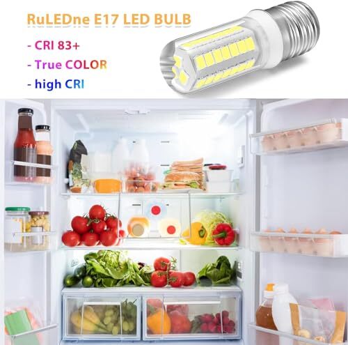Dimmable E17 LED Bulbs Under Microwave Over Stove Lights, E17 Daylight ...