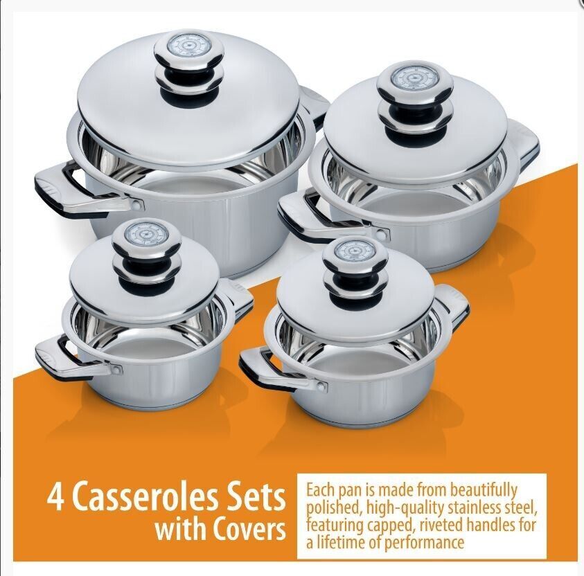 Waterless T304 Stainless Steel Cookware Set 28pc for sale online | eBay