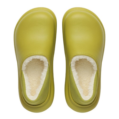 Women's Slippers Winter Cotton Waterproof Velvet Warm Wool Clogs Mule ...