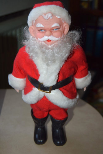 Vintage 12" Santa figure with Plastic Face | eBay