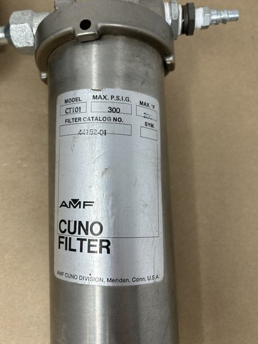 AMF Cuno Filter Model CT101 CAT # 44152-01 Max PSI 300 Max TEMP 200F | eBay