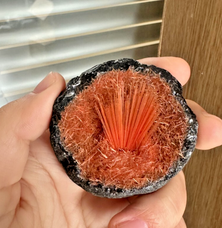 2025NEWFIND Orange Copper Ore Goethite Magnetite Crystal Sphere Cluster ...