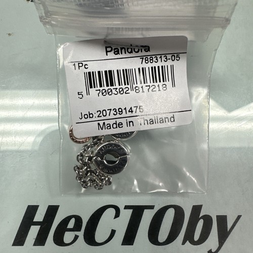 New! Pandora Sterling Silver Dangling Crown O Safety Chain Charm 788313 ...