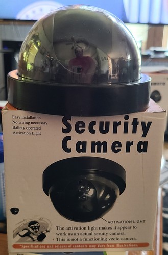 Dummy Fake Dome Security Camera Blinking LEDs Flashing Light CCTV w Box ...
