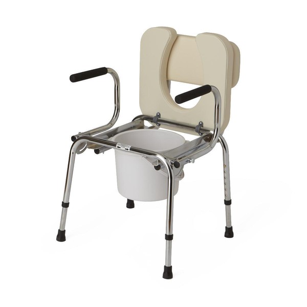 Medline G98204 Padded Luxury Drop Arm Commode - Silver for sale online ...