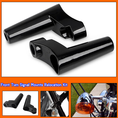 Front Turn Signal Mounts Relocation Kit For Harley Dyna Sportster FXR ...