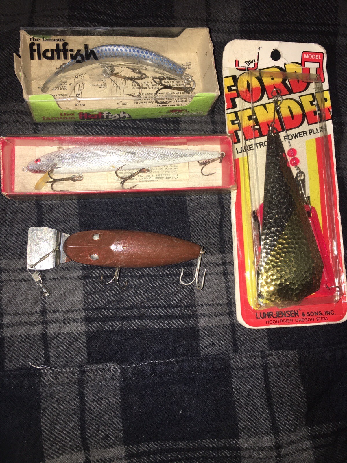 The Famous Flatfish SILVER Bill Norman Minnow LURE NEW BOX VINTAGE Lot ...